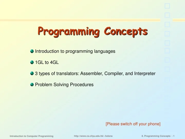PPT - Programming Concepts PowerPoint Presentation, free download - ID ...