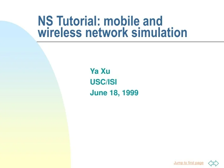 Ppt Ns Tutorial Mobile And Wireless Network Simulation Powerpoint Presentation Id9471126