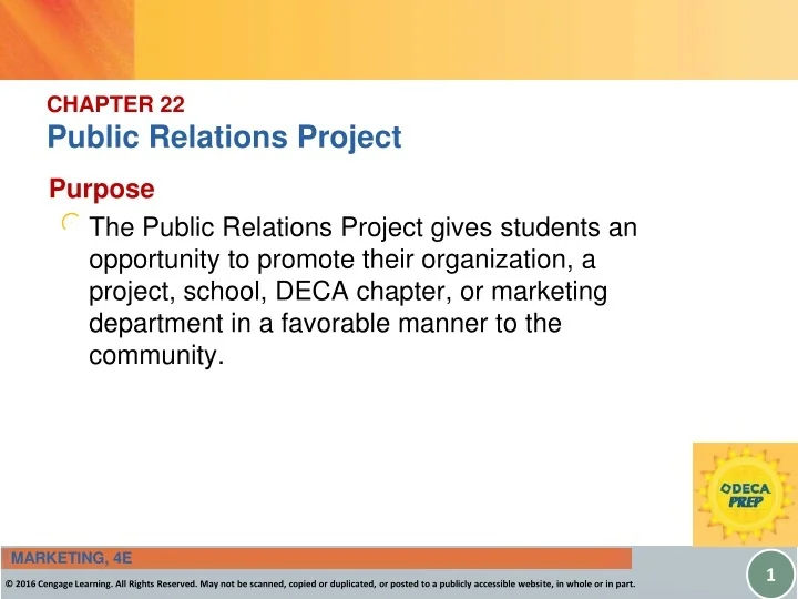 PPT - CHAPTER 22 Public Relations Project PowerPoint Presentation, free ...