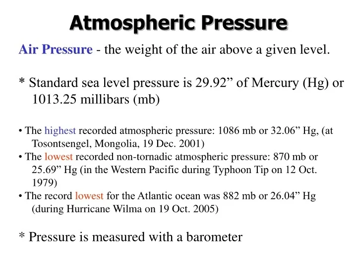 PPT - Atmospheric Pressure PowerPoint Presentation, free download - ID ...