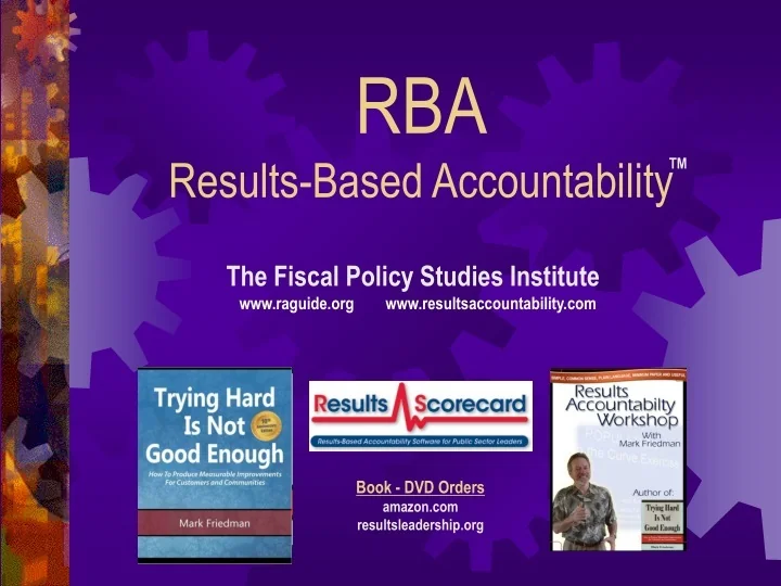 PPT - RBA Results-Based Accountability PowerPoint Presentation, free ...