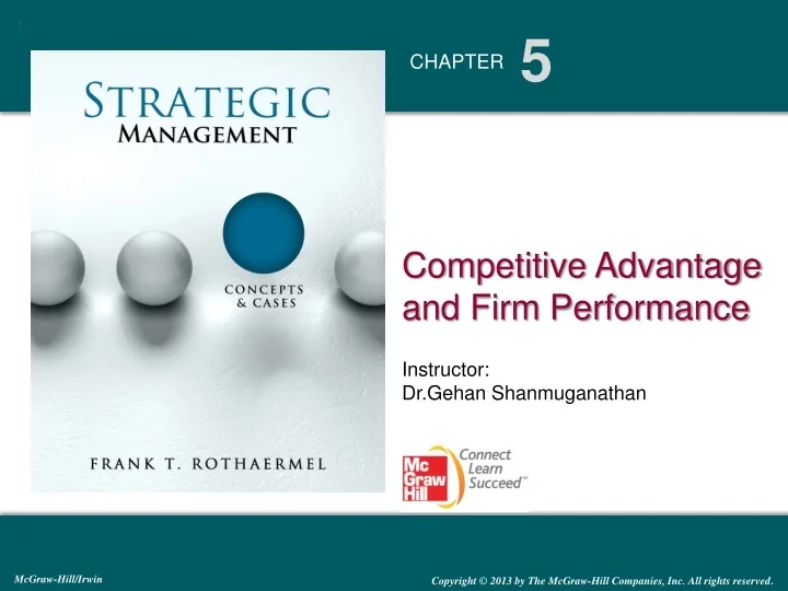 PPT - Competitive Advantage and Firm Performance PowerPoint ...