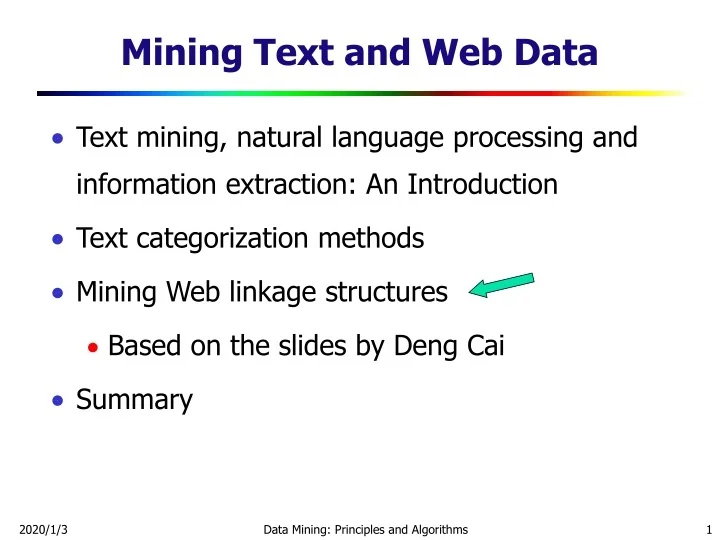PPT - Mining Text and Web Data PowerPoint Presentation, free download ...