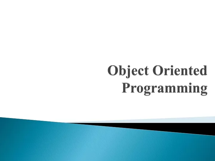 Ppt Object Oriented Programming Powerpoint Presentation Free 6145