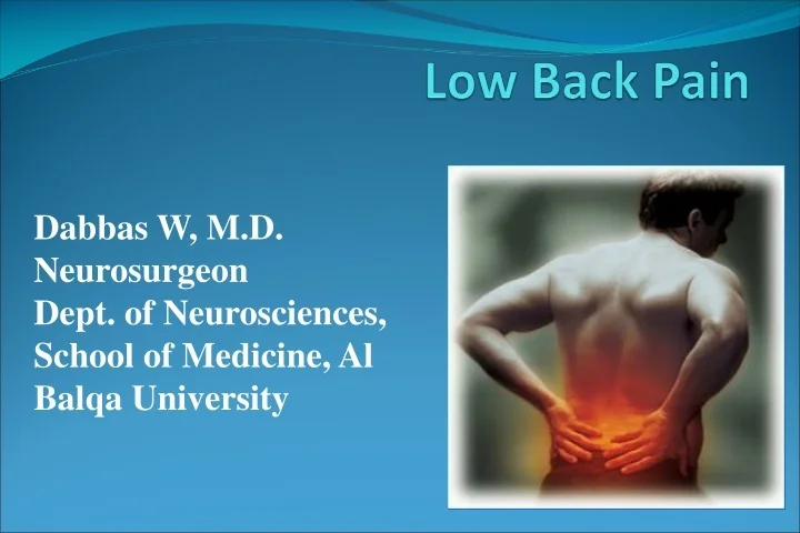 PPT - Low Back Pain PowerPoint Presentation, free download - ID:9477563