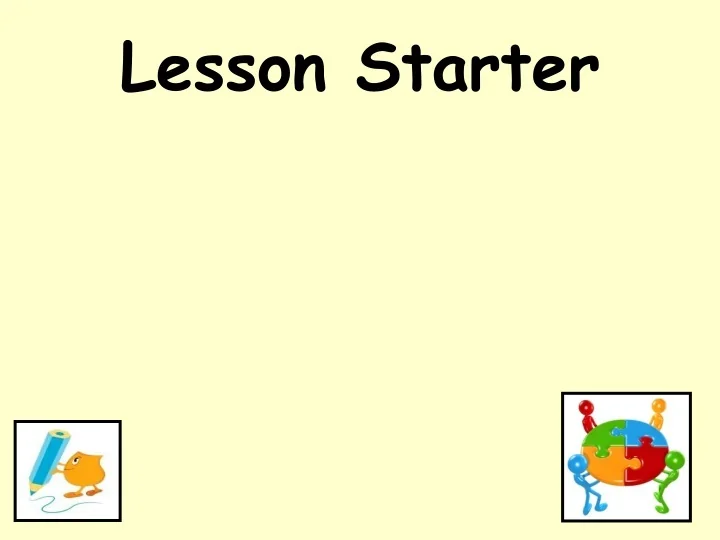 PPT - Lesson Starter PowerPoint Presentation, free download - ID:9478292