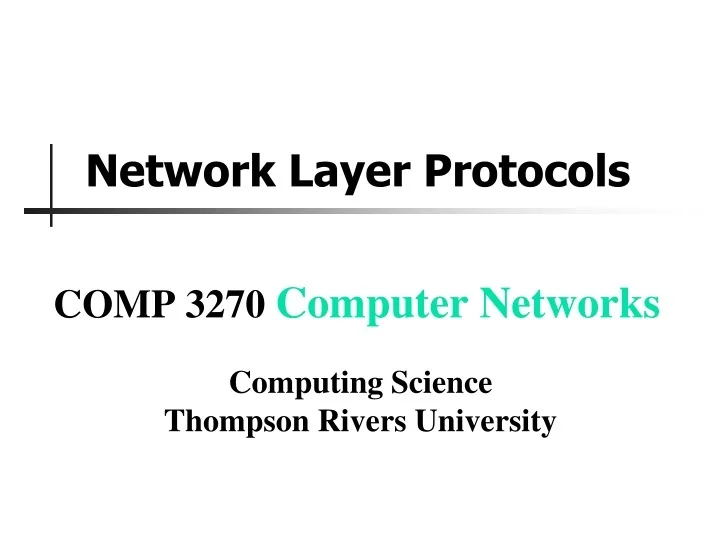 Ppt Network Layer Protocols Powerpoint Presentation Free Download