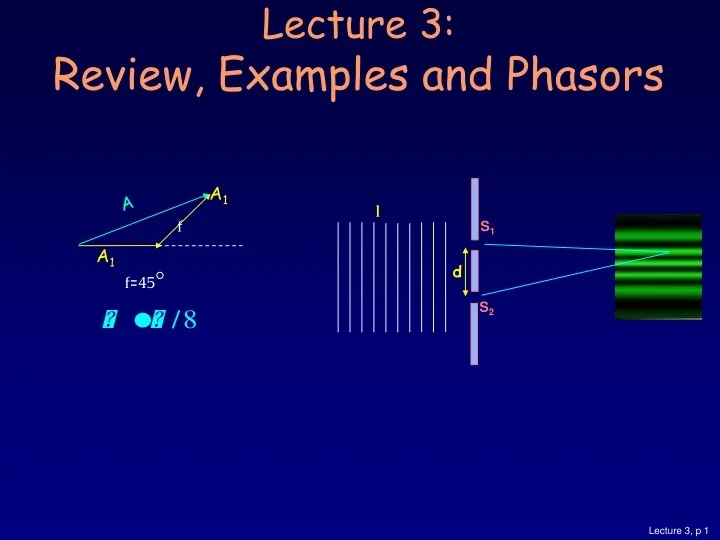PPT - Lecture 3: Review, Examples and Phasors PowerPoint Presentation ...