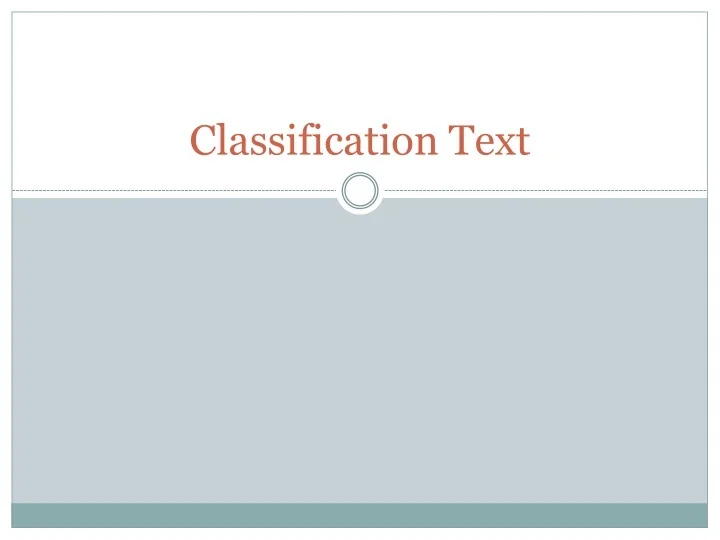 PPT - Classification Text PowerPoint Presentation, free download - ID ...
