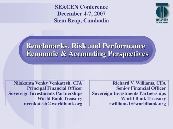 PPT - Benchmarks, Risk and Performance Economic & Accounting ...