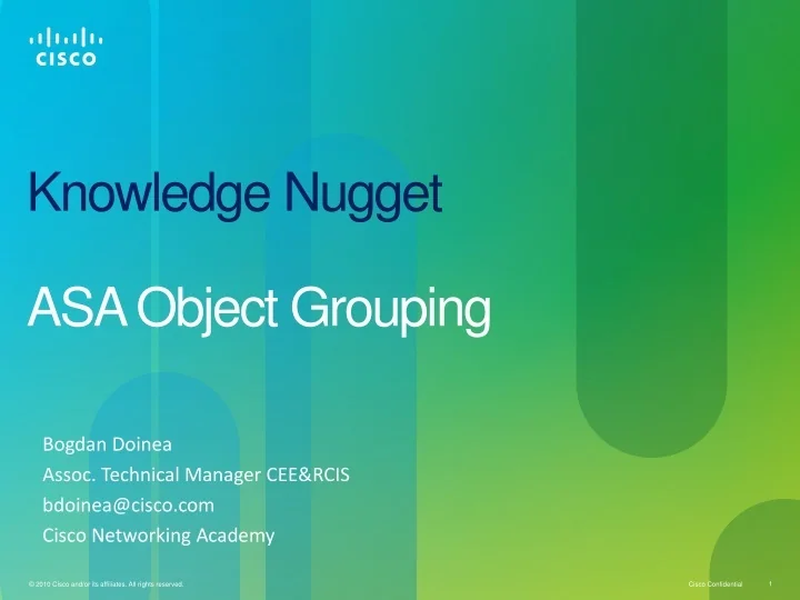 PPT - Knowledge Nugget ASA Object Grouping PowerPoint Presentation ...