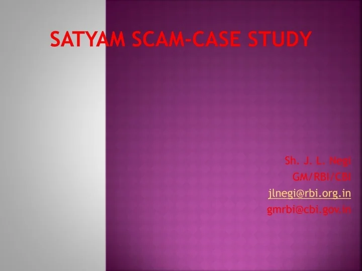PPT - Satyam Scam-case study PowerPoint Presentation, free download ...