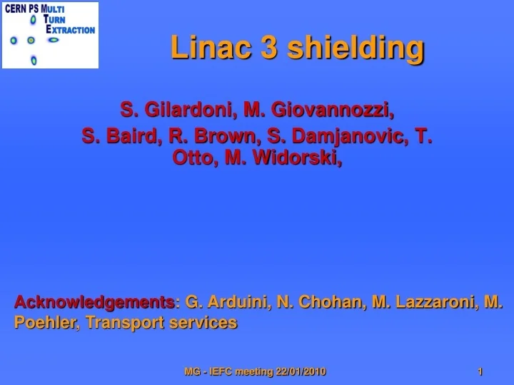 PPT - Linac 3 shielding PowerPoint Presentation, free download - ID:9483140