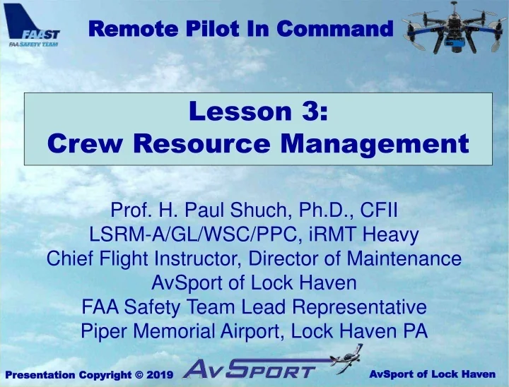 PPT - Lesson 3: Crew Resource Management PowerPoint Presentation, free ...