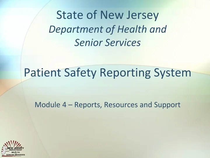 PPT - Patient Safety Reporting System PowerPoint Presentation, free ...