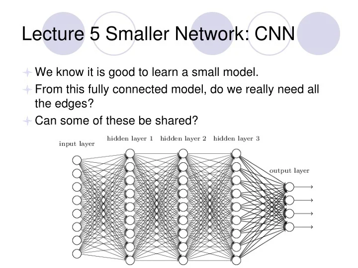 PPT - Lecture 5 Smaller Network: CNN PowerPoint Presentation, free download - ID:9486117