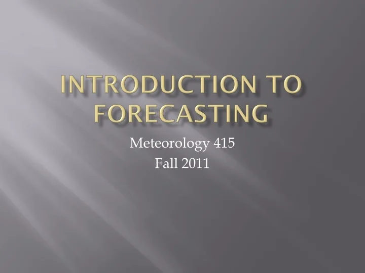 Ppt Introduction To Forecasting Powerpoint Presentation Free