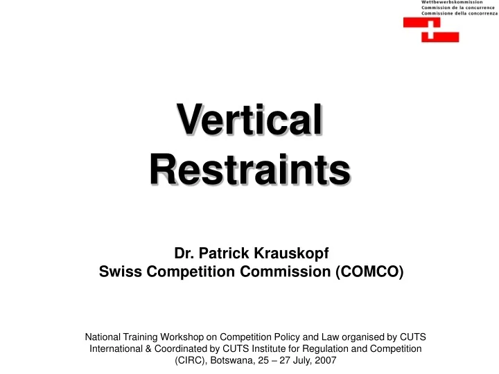PPT - Vertical Restraints PowerPoint Presentation, free download - ID ...