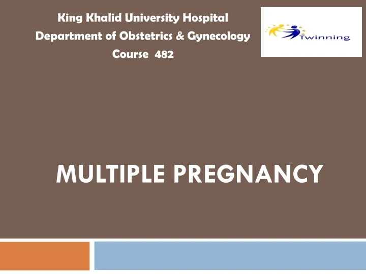 PPT - Multiple pregnancy PowerPoint Presentation, free download - ID:9488245