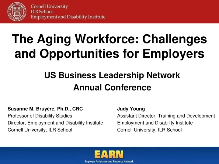 PPT - The Aging Workforce: Challenges and Opportunities for Employers ...
