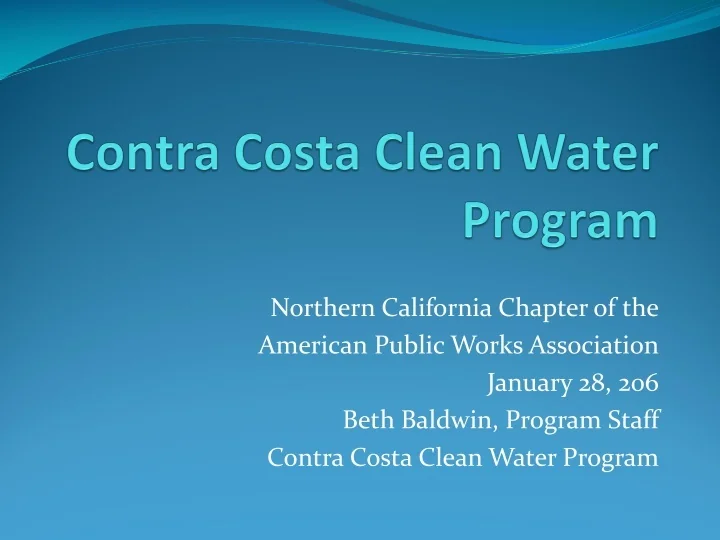 PPT - Contra Costa Clean Water Program PowerPoint Presentation, free ...