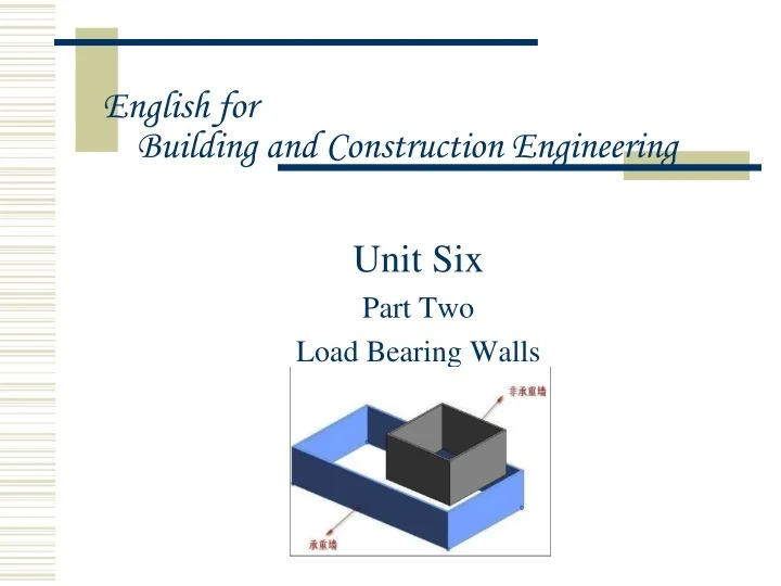 PPT - English for Building and Construction Engineering PowerPoint ...