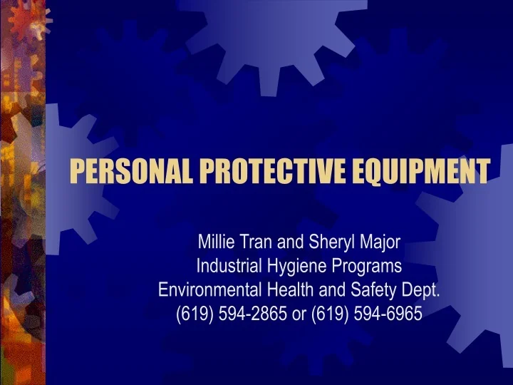 PPT - PERSONAL PROTECTIVE EQUIPMENT PowerPoint Presentation, free ...