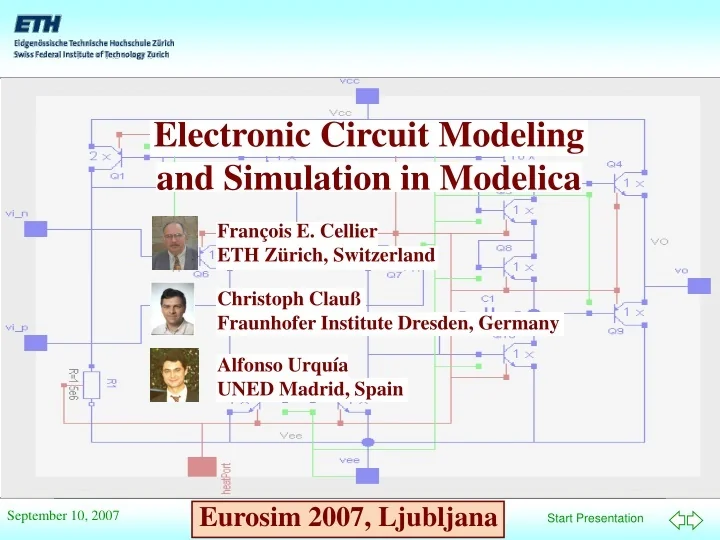 PPT - Electronic Circuit Modeling and Simulation in Modelica PowerPoint ...