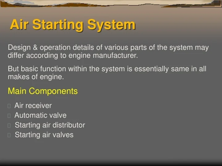 PPT - Air Starting System PowerPoint Presentation, free download - ID ...