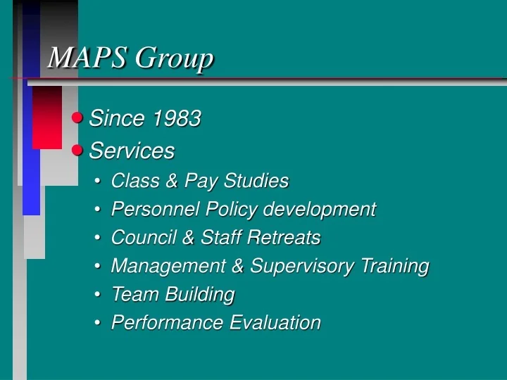 PPT - MAPS Group PowerPoint Presentation, free download - ID:9492060