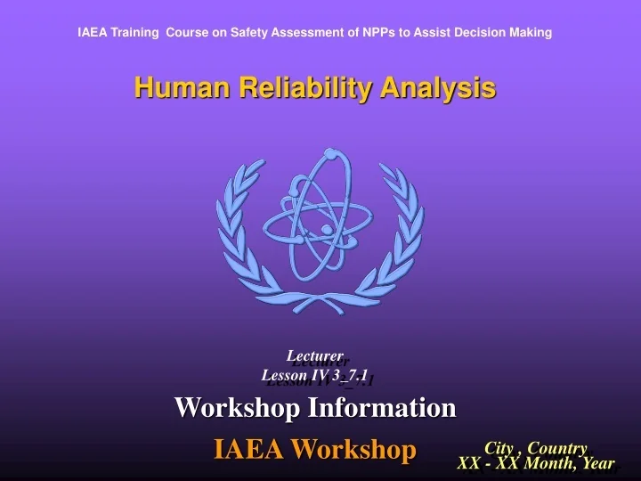 PPT - Human Reliability Analysis PowerPoint Presentation, free download ...