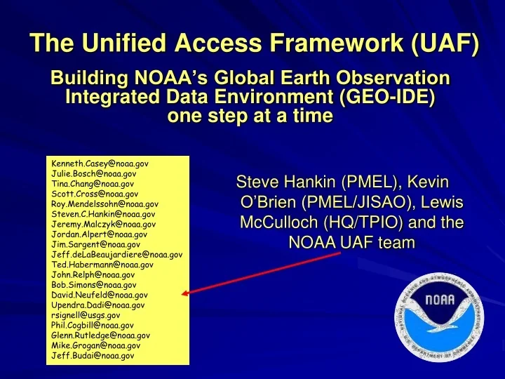 PPT - The Unified Access Framework (UAF) PowerPoint Presentation, free ...