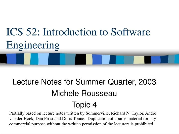 PPT - ICS 52: Introduction to Software Engineering PowerPoint ...