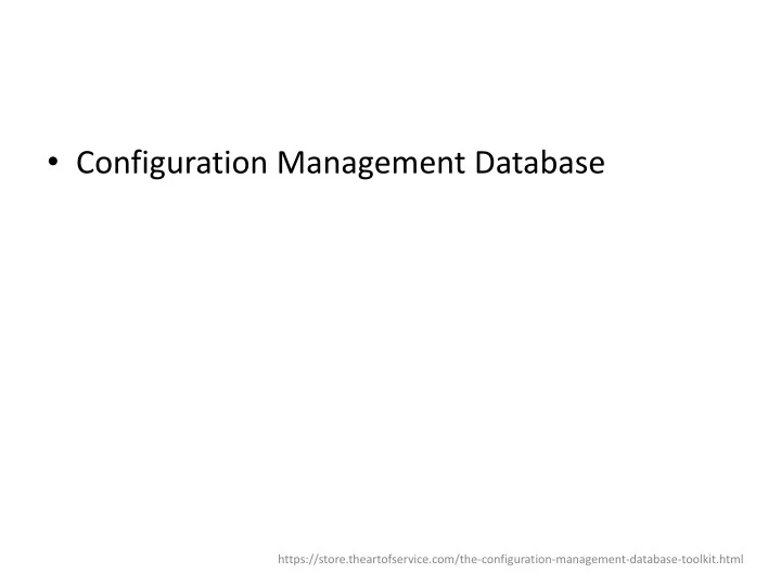 PPT - Configuration Management Database PowerPoint Presentation, free ...