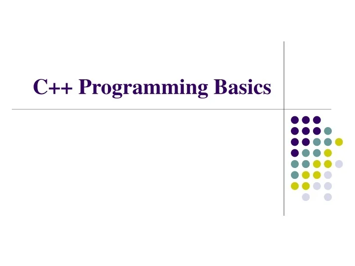 PPT C Programming Basics PowerPoint Presentation Free Download 
