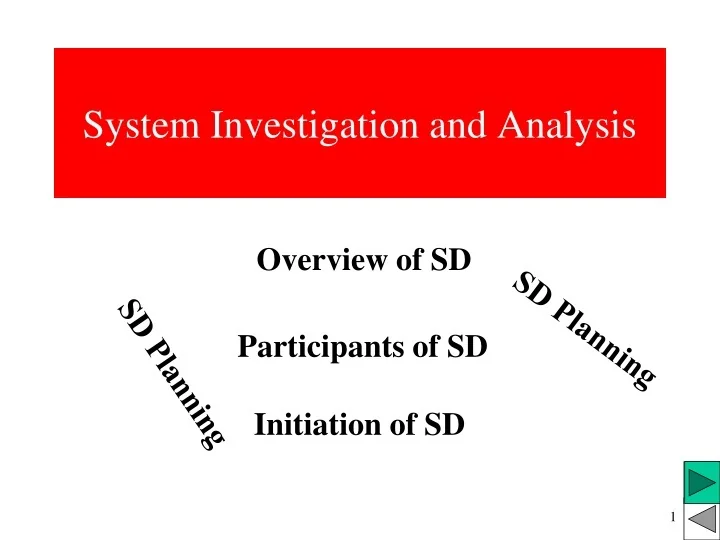 PPT - System Investigation and Analysis PowerPoint Presentation, free ...