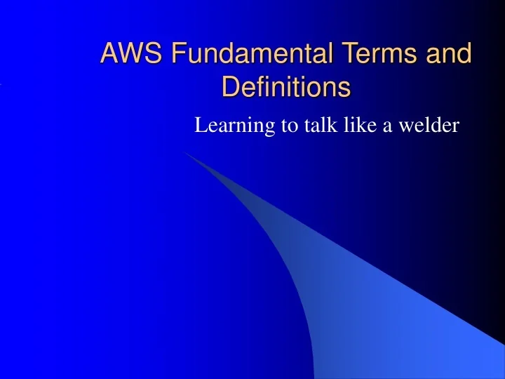 PPT - AWS Fundamental Terms and Definitions PowerPoint Presentation ...