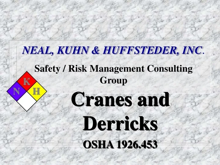 PPT - Cranes and Derricks OSHA 1926.453 PowerPoint Presentation, free ...