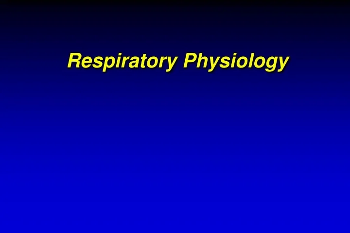 PPT - Respiratory Physiology PowerPoint Presentation, free download ...
