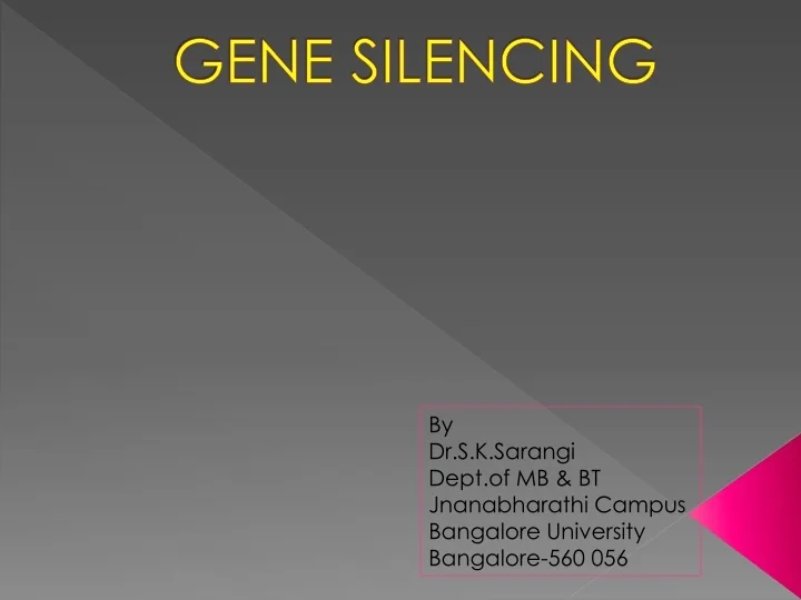 PPT - GENE SILENCING PowerPoint Presentation, free download - ID:9496414