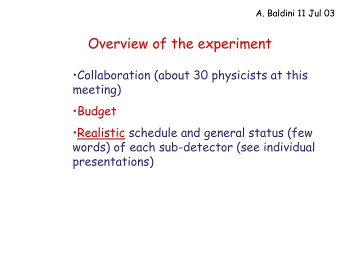 PPT - Overview of the experiment PowerPoint Presentation, free download ...