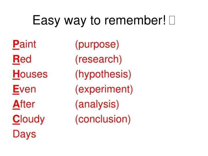 PPT - Easy way to remember! PowerPoint Presentation, free download - ID ...