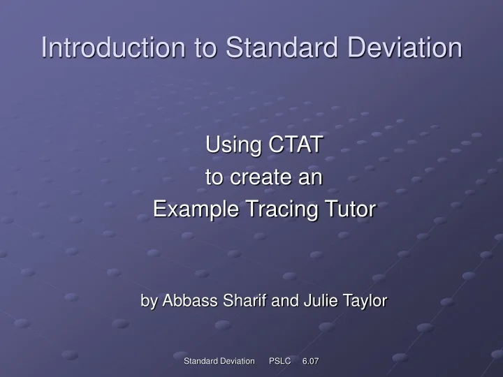 PPT - Introduction to Standard Deviation PowerPoint Presentation, free ...