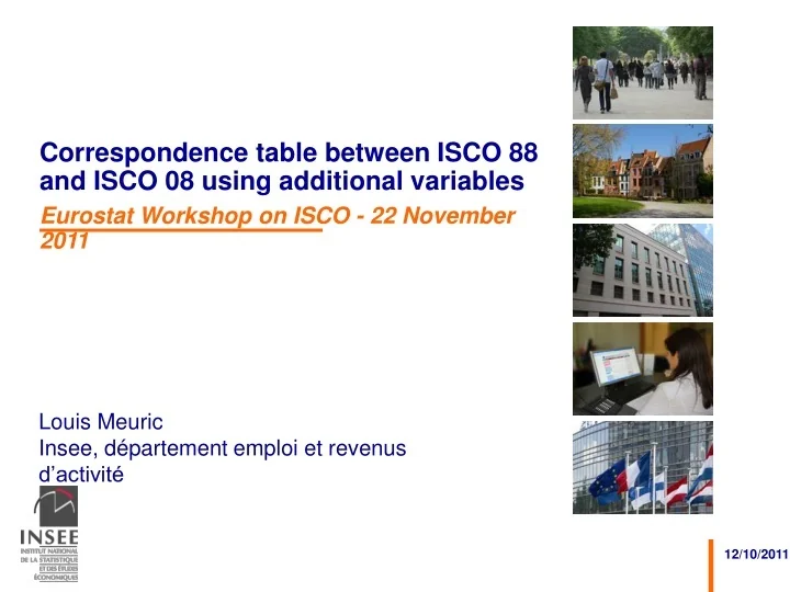 PPT - Correspondence table between ISCO 88 and ISCO 08 using additional ...
