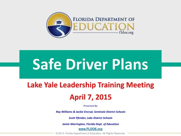 PPT - Safe Driver Plans PowerPoint Presentation, free download - ID:9503440