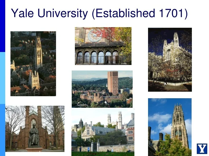 PPT - Yale University (Established 1701) PowerPoint Presentation, free ...