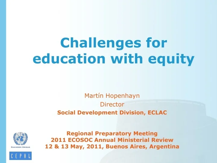 PPT - Challenges for education with equity PowerPoint Presentation ...