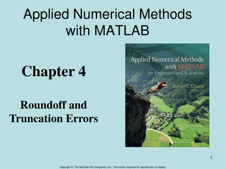 PPT - Applied Numerical Methods with MATLAB PowerPoint Presentation ...