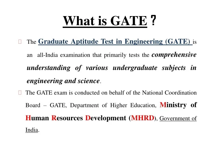 PPT - What is GATE ? PowerPoint Presentation, free download - ID:9505956