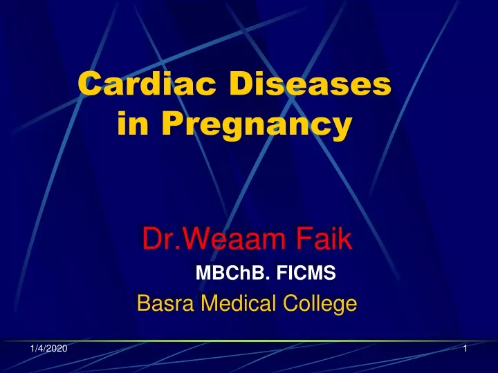 Ppt Cardiac Diseases In Pregnancy Powerpoint Presentation Free